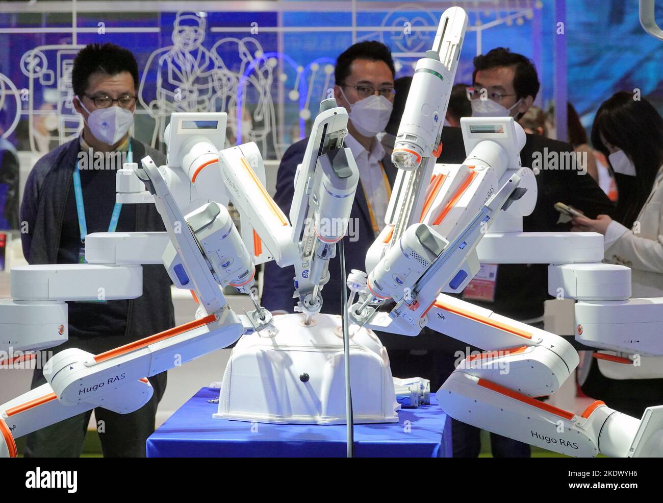 SHANGHAI, CHINA - NOVEMBER 8, 2022 - Visitors learn about Hugo RAS ...