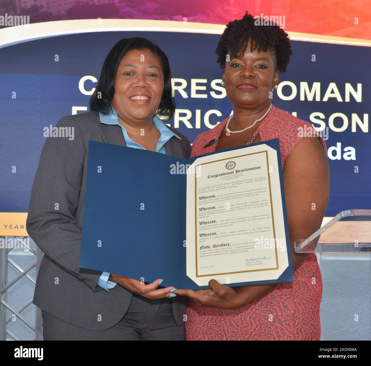 MIAMI, FLORIDA - NOVEMBER 03: Carol Gardner, President of TEDc ...