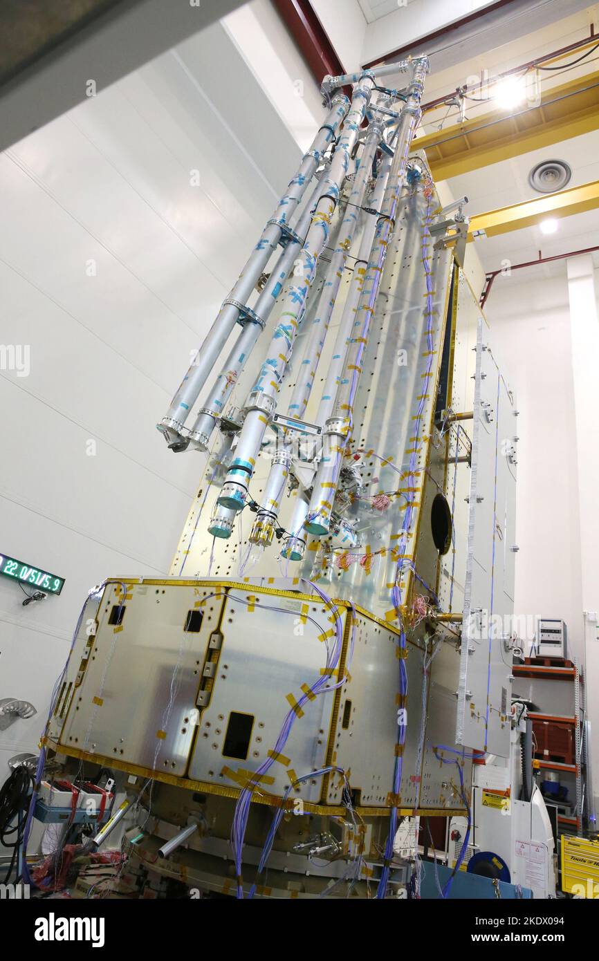 Biomass satellite structure undergoing testing Stock Photo - Alamy