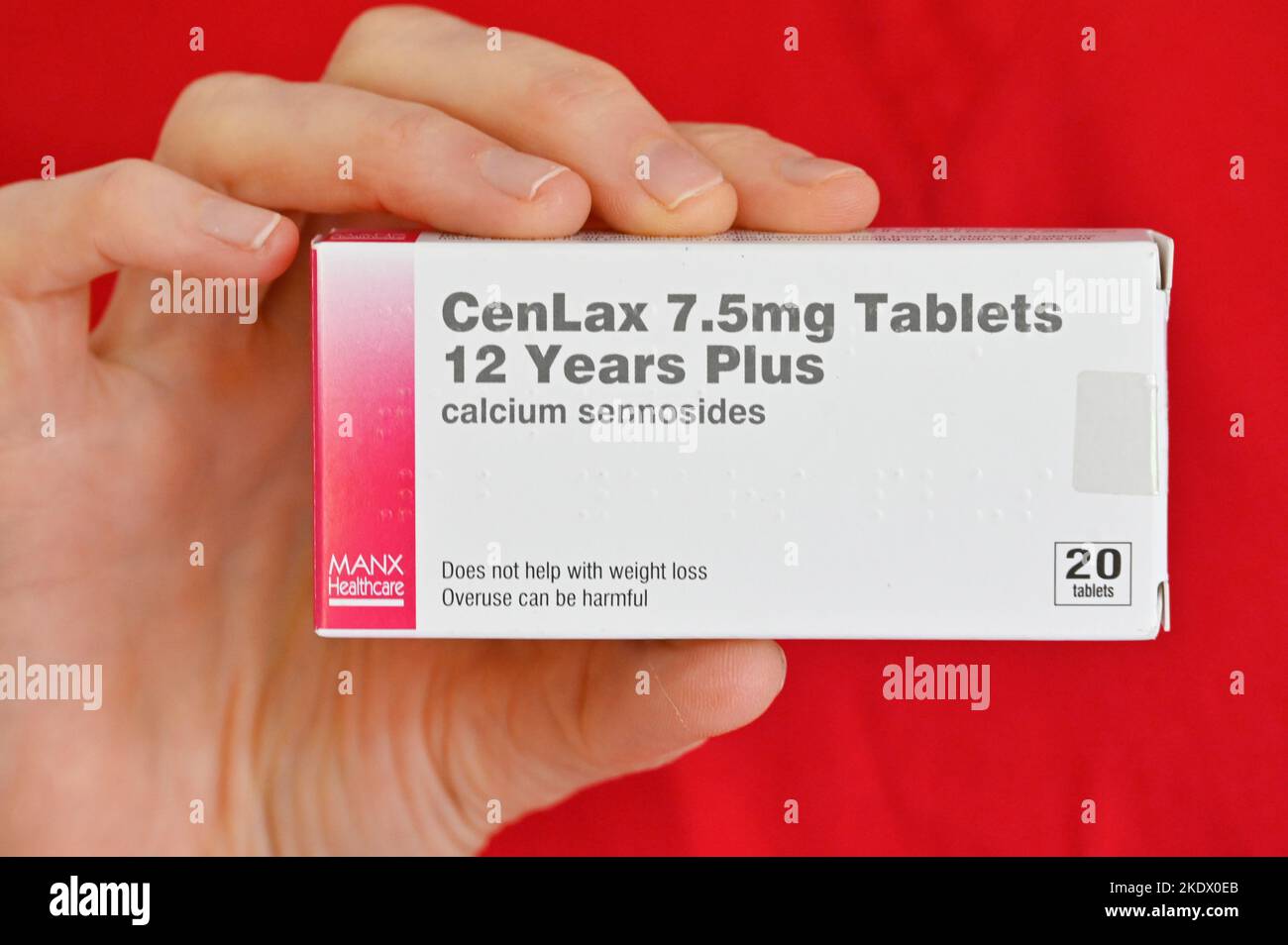 Box of CenLax laxative tablets Stock Photo - Alamy