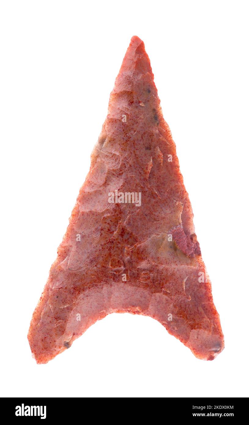 Neolithic winged arrow head in carved stone Stock Photo - Alamy