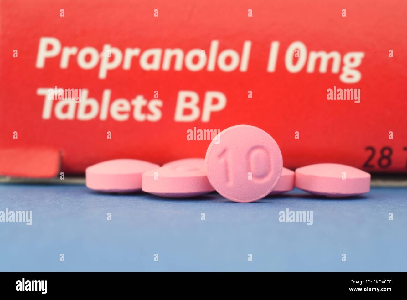 Propranolol high blood pressure drug Stock Photo - Alamy