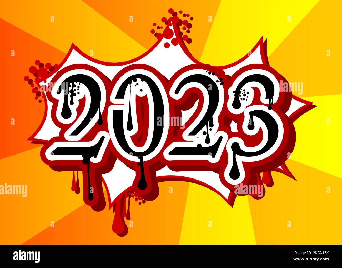 2023. Graffiti tag. Abstract modern street art decoration performed in ...