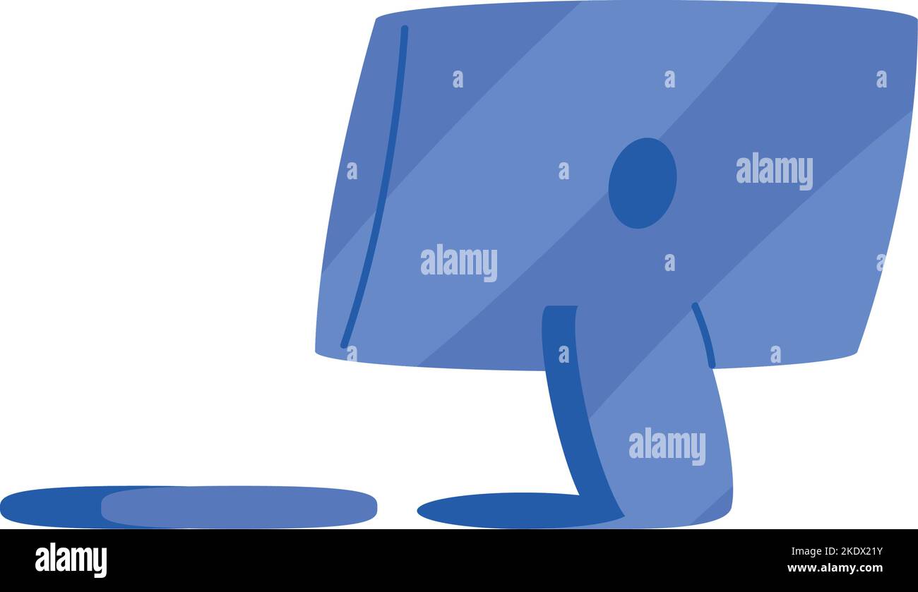 blue desktop computer tech device icon Stock Vector Image & Art - Alamy