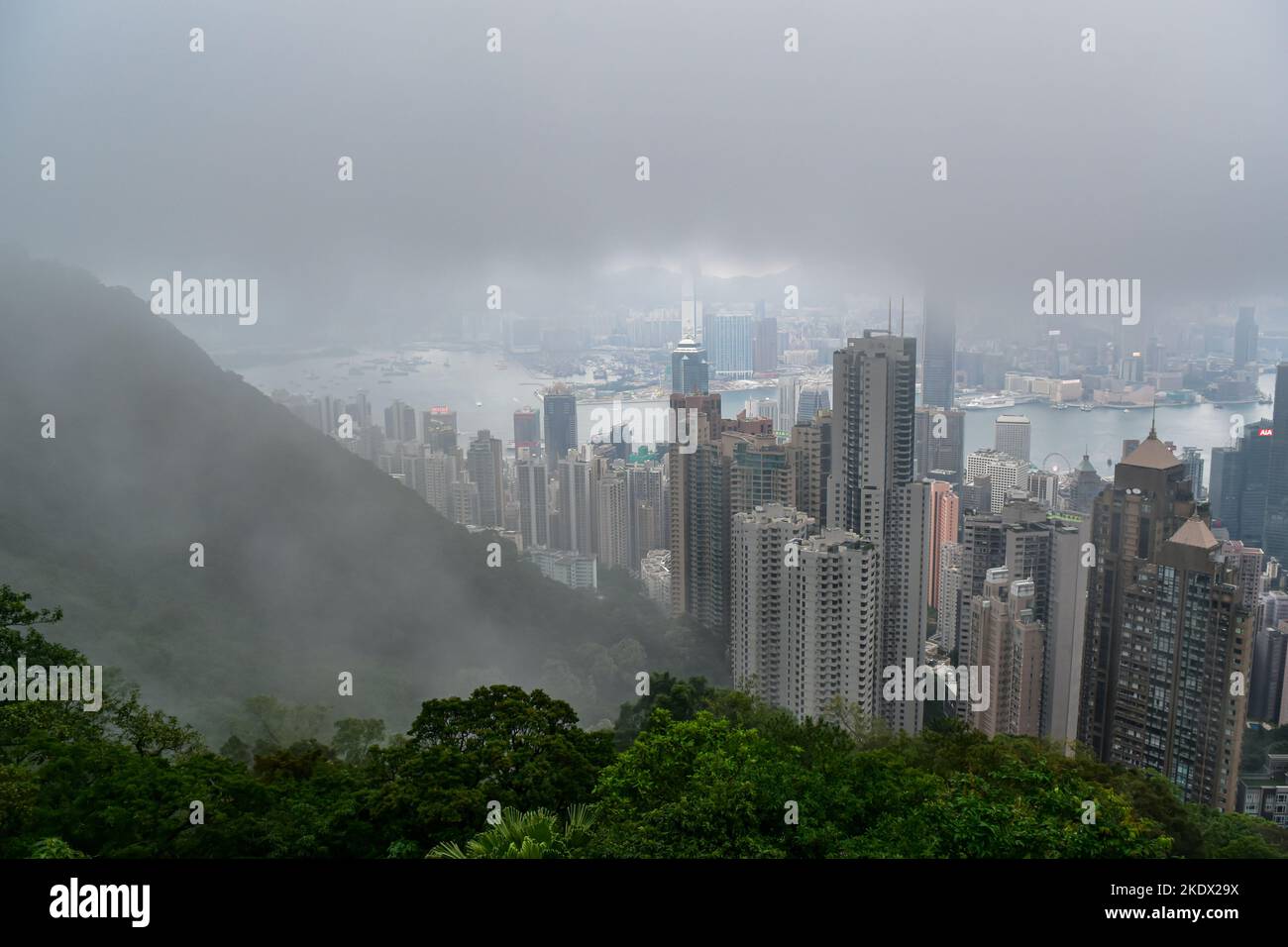 Hong Kong city view from peak Stock Photo - Alamy