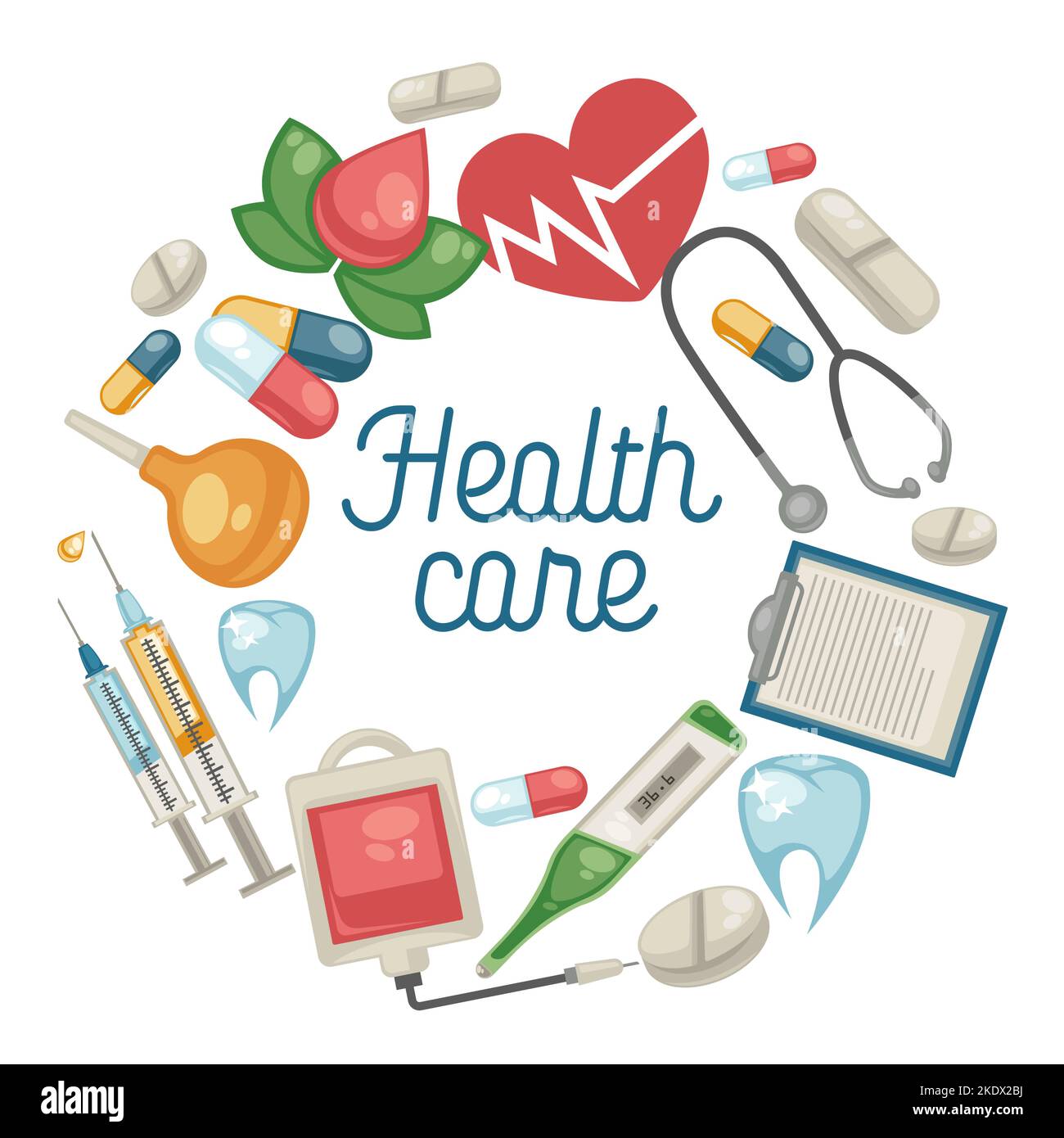 Pills and medical tools medicine treatment and healthcare medication ...