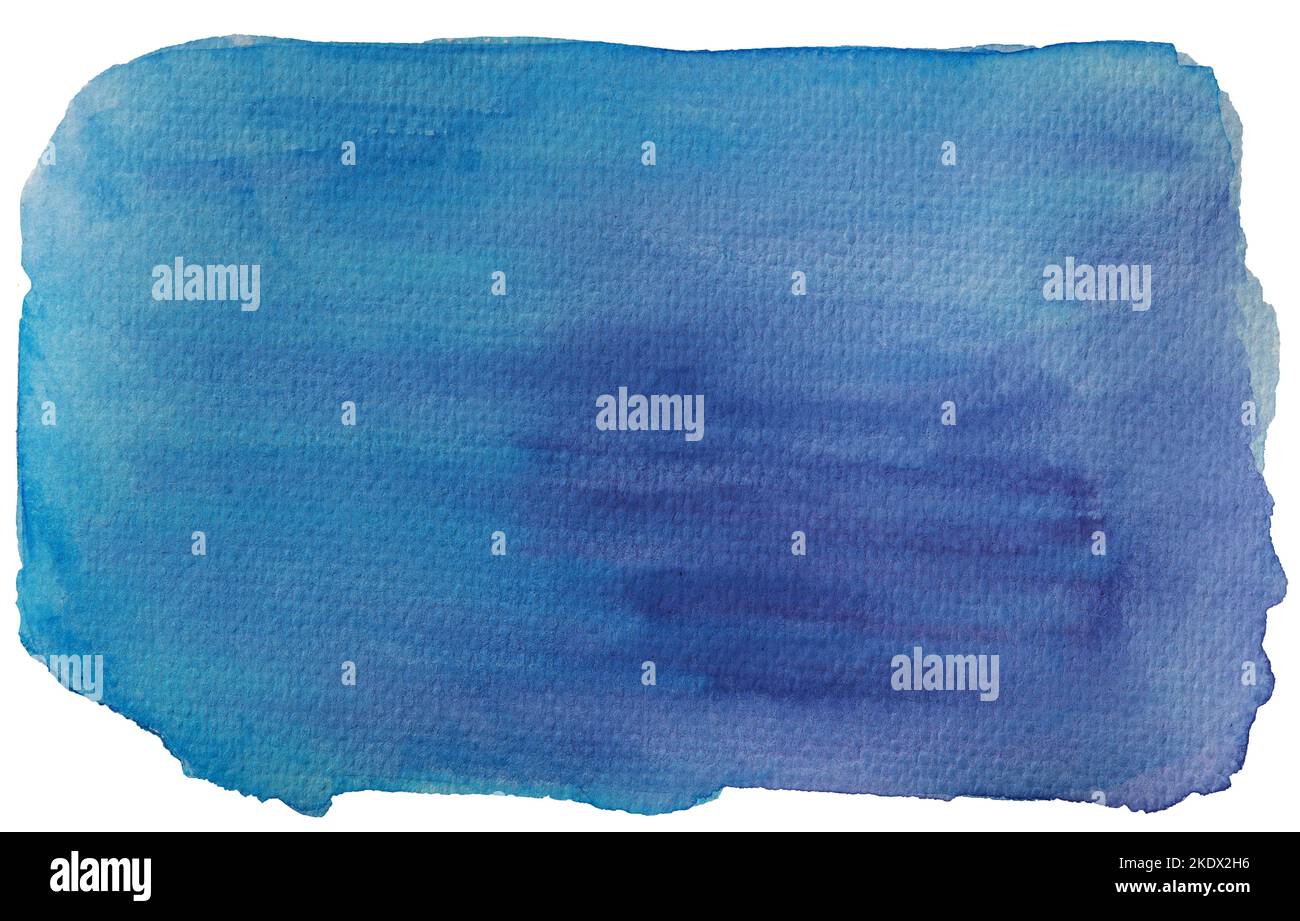 abstract blue water color hand painted background, with copy space ...