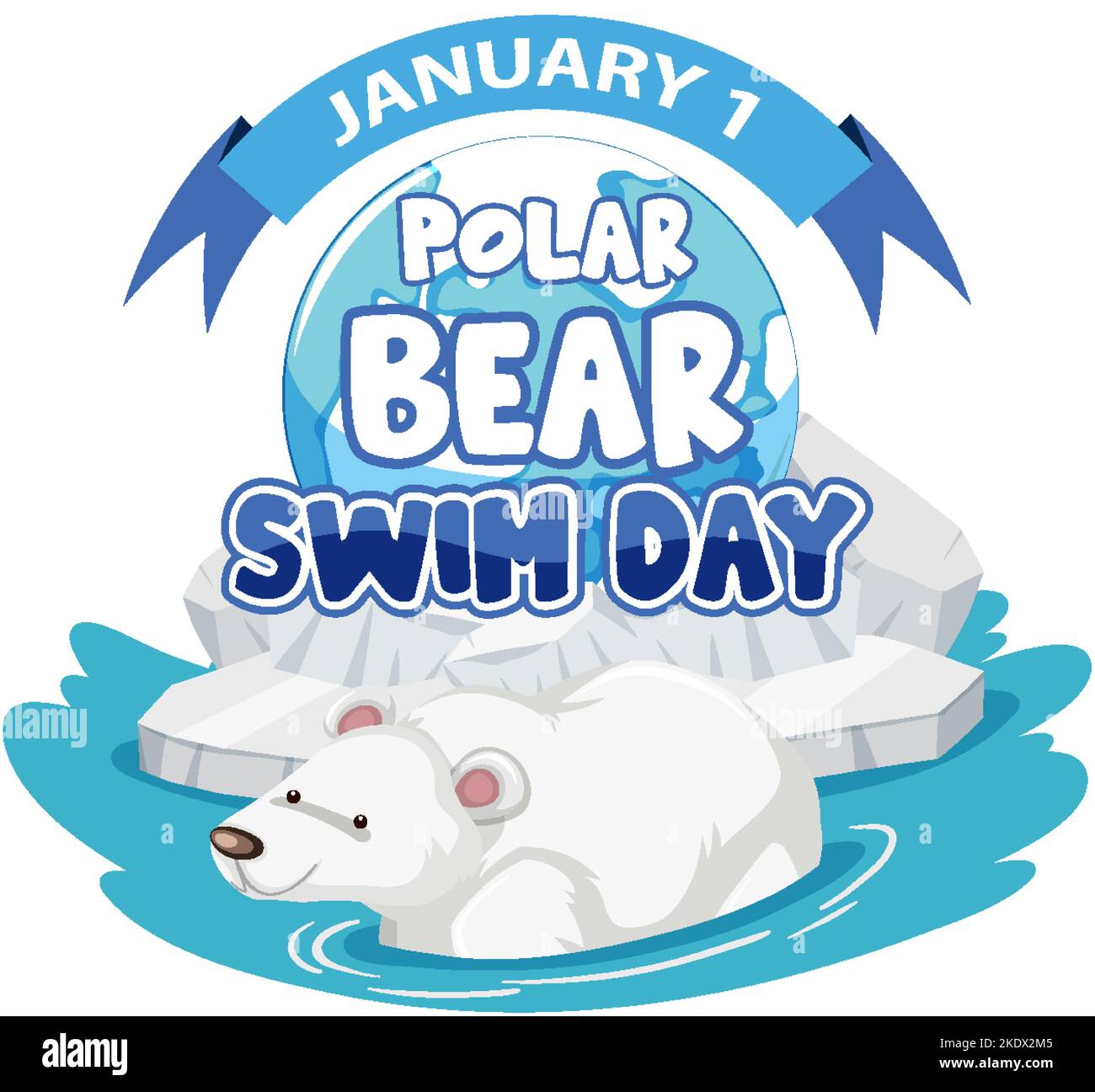 Polar Bear Plunge Day icon illustration Stock Vector Image & Art - Alamy