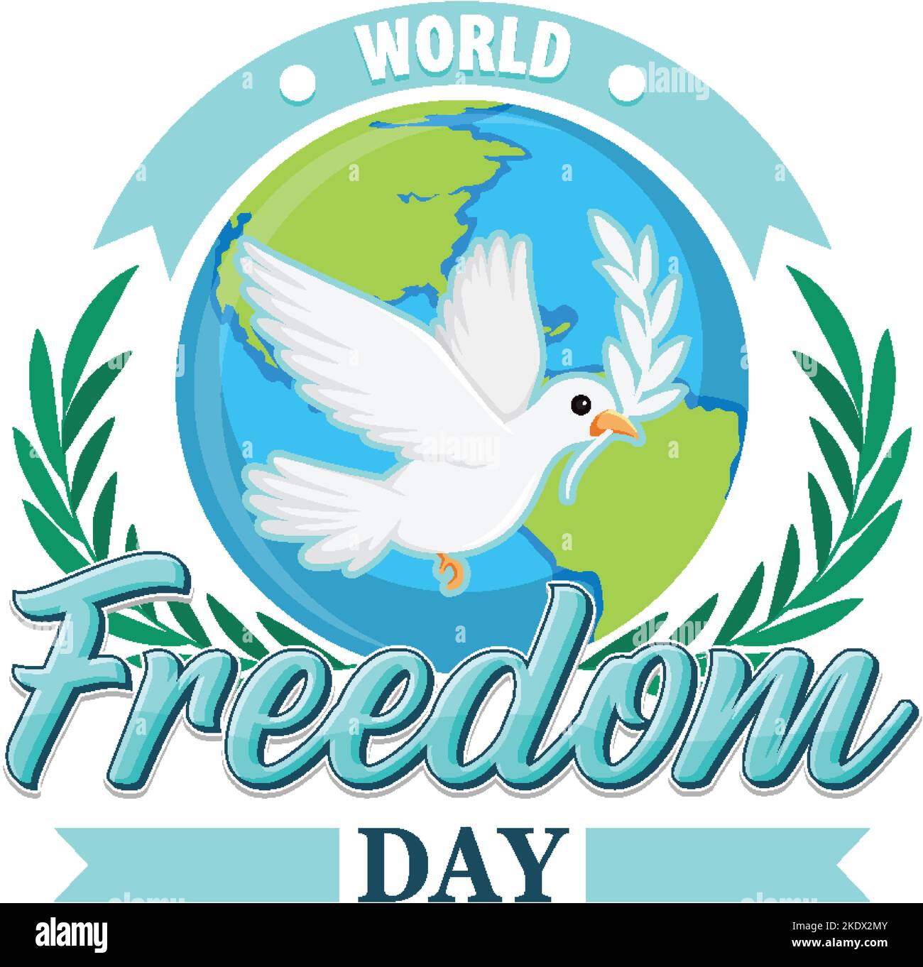 World Freedom Day Logo Design illustration Stock Vector Image & Art - Alamy