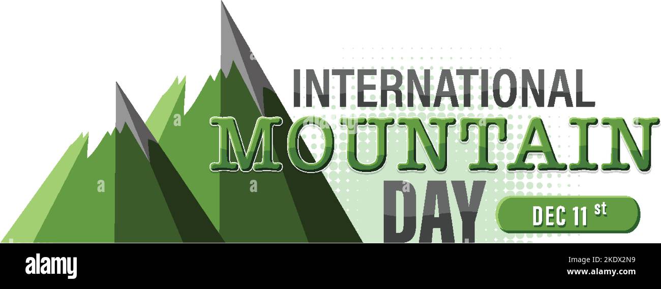 International Mountain Day Banner Design illustration Stock Vector ...