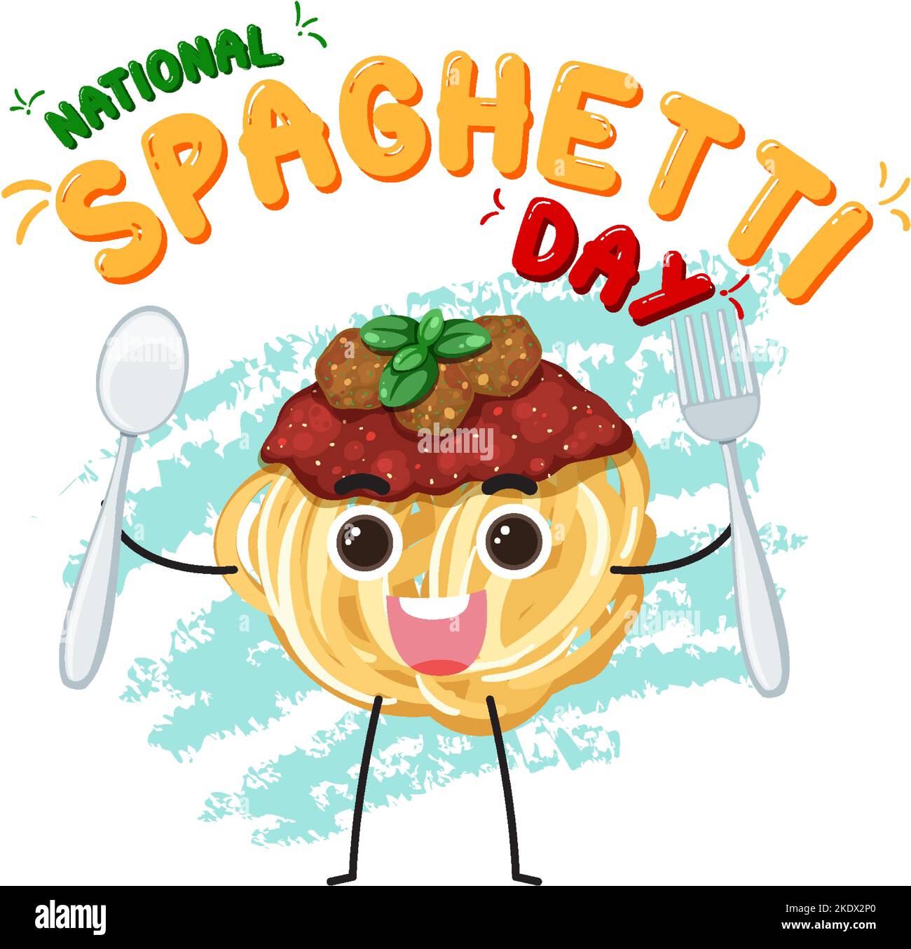 National Spaghetti Day Banner Design illustration Stock Vector Image ...