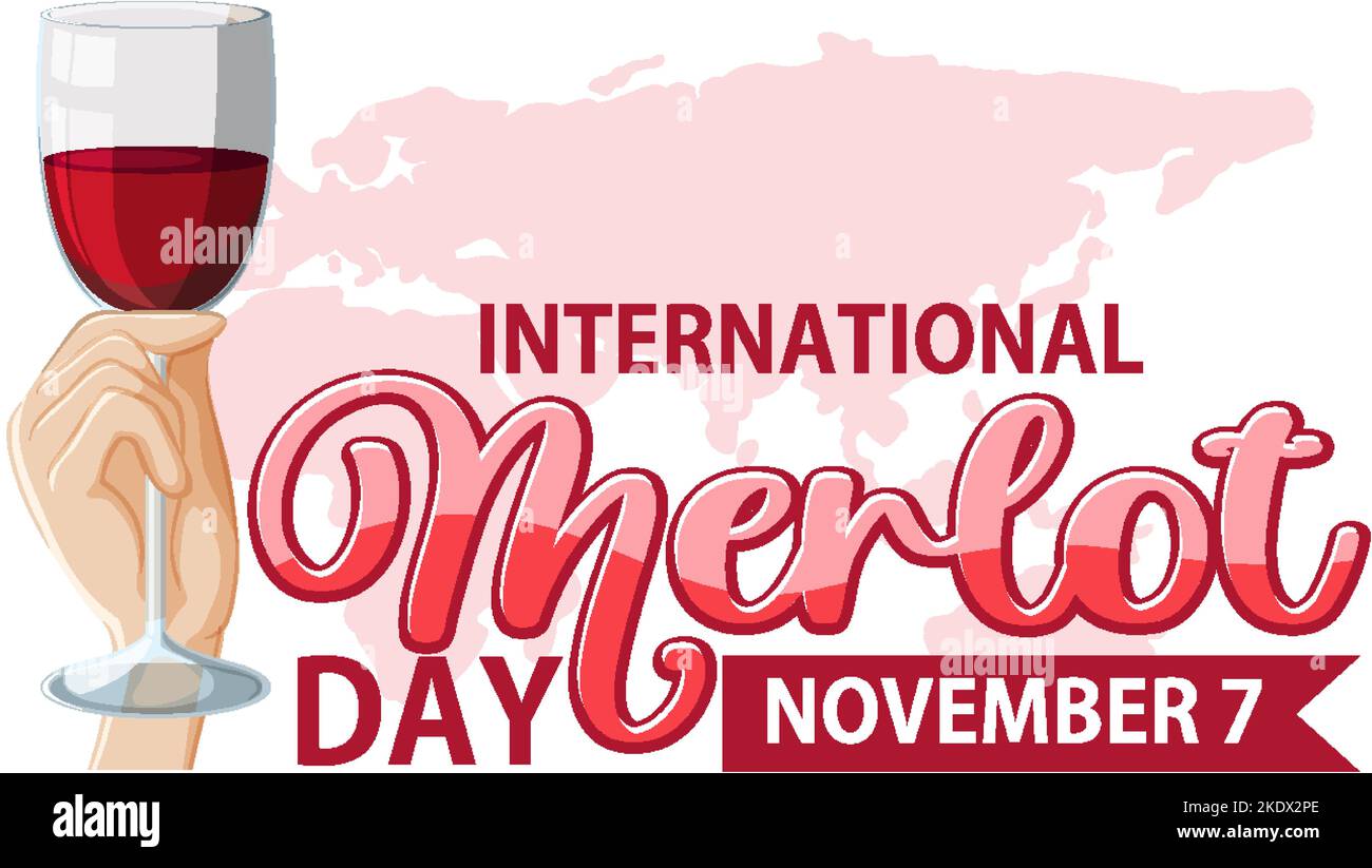 International merlot day poster design illustration Stock Vector Image ...