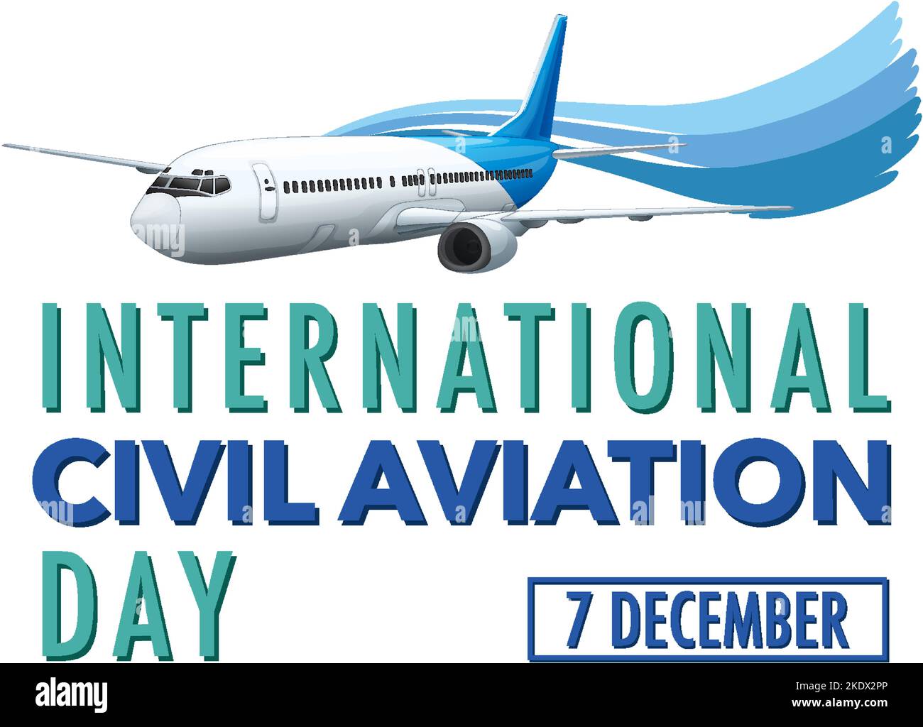 World Civil Aviation Day Banner Design illustration Stock Vector Image ...