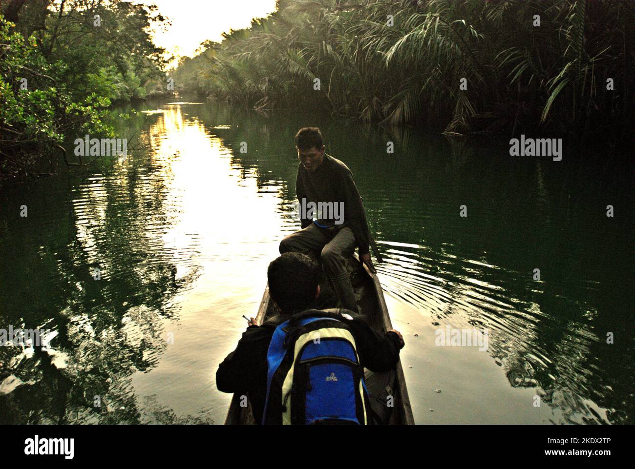 National park rangers relaxing as they are pausing from travelling on ...