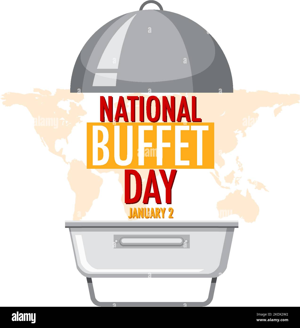 National Buffet Day Text Banner Design illustration Stock Vector Image ...