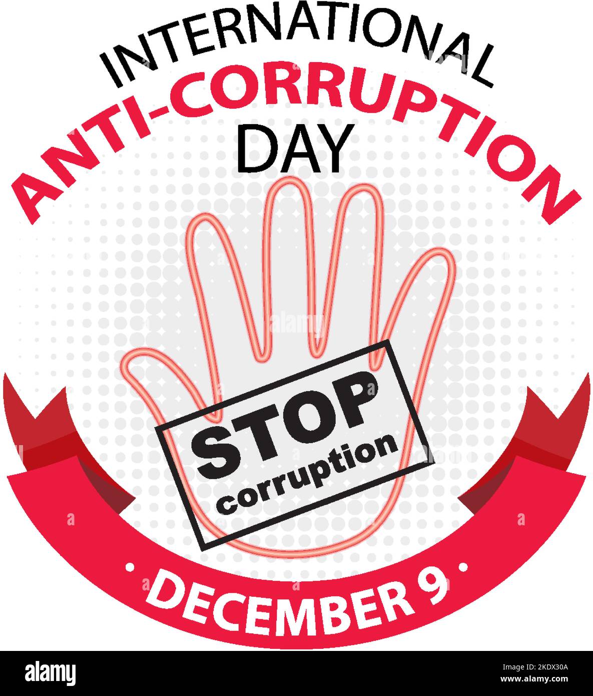 International anti corruption day December icon banner illustration ...