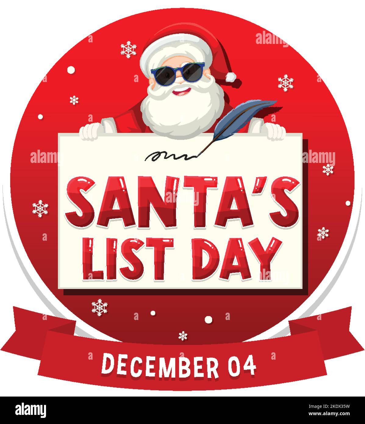 Happy Santa List Banner Design illustration Stock Vector Image & Art ...