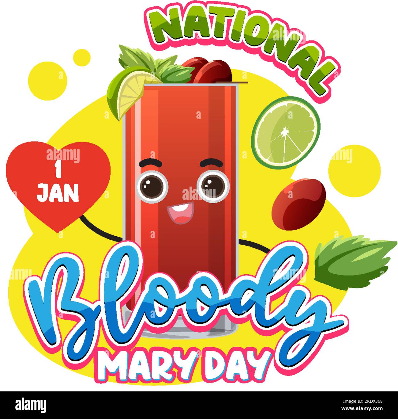 National Bloody Mary Day Banner Design illustration Stock Vector Image ...