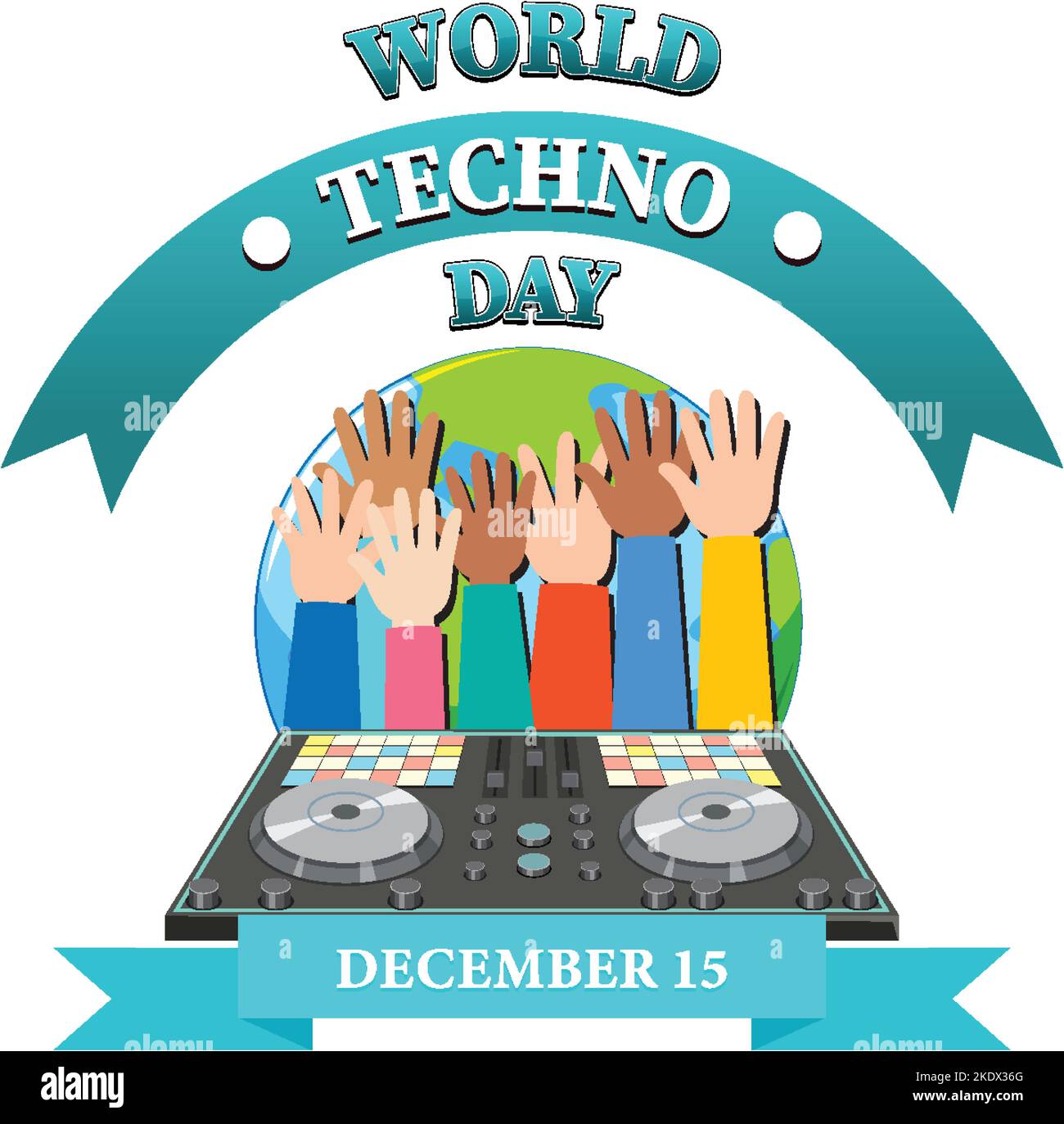 World Techno Day Banner Design illustration Stock Vector Image & Art ...