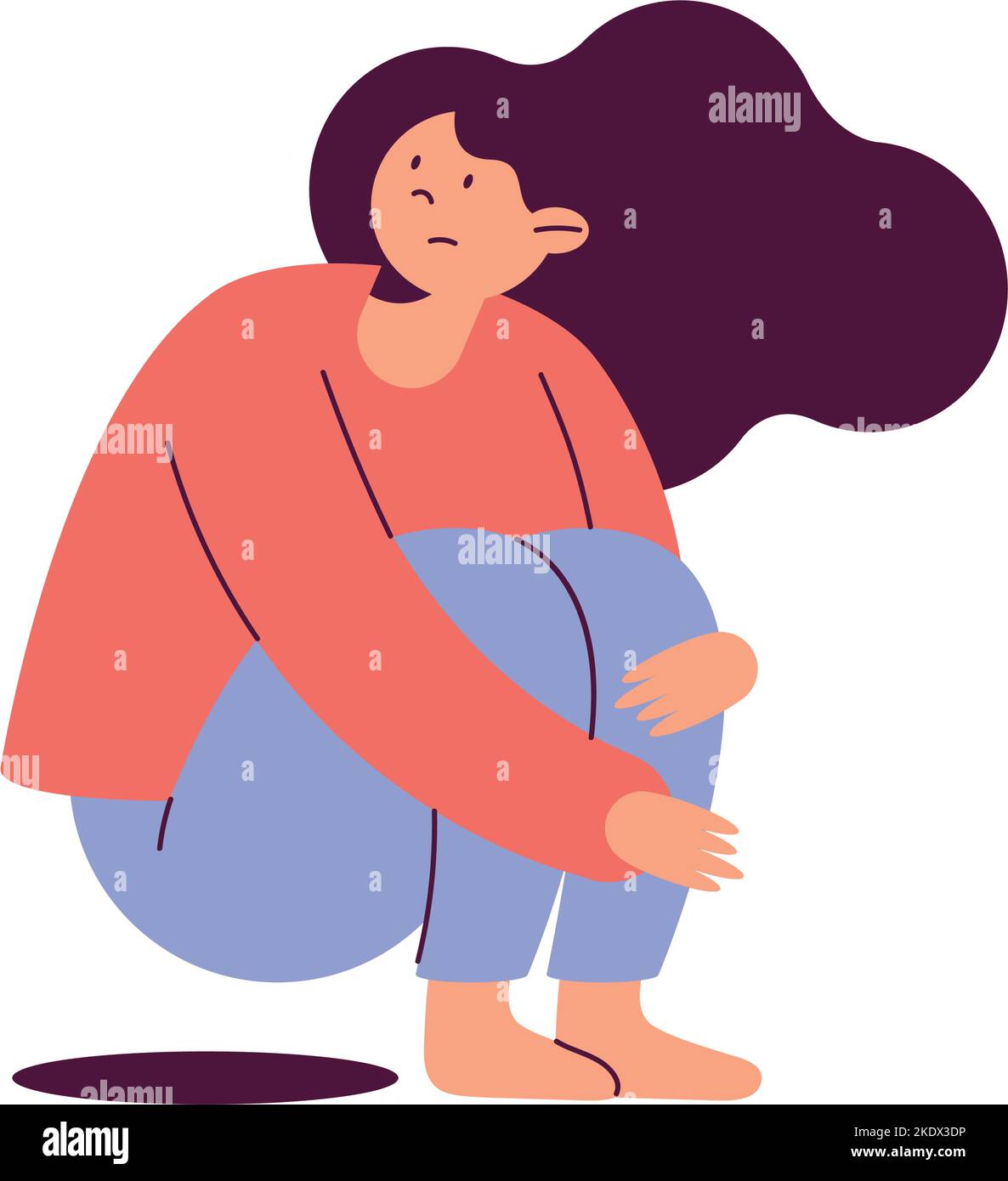 woman with panic mood character Stock Vector Image & Art - Alamy