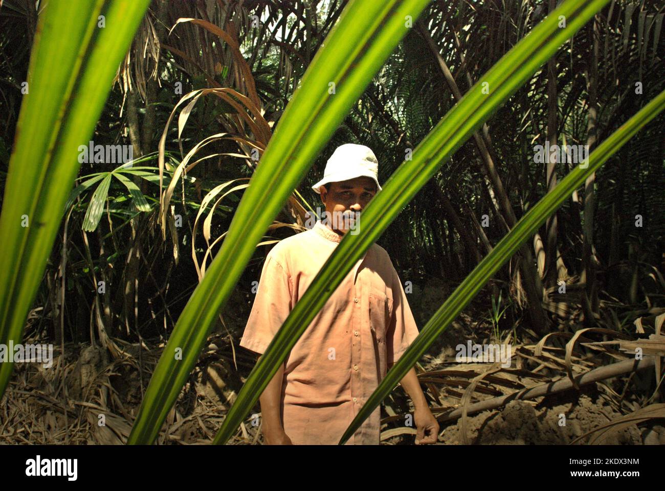 Portrait of a national park ranger during a field trip in Ujung Kulon ...