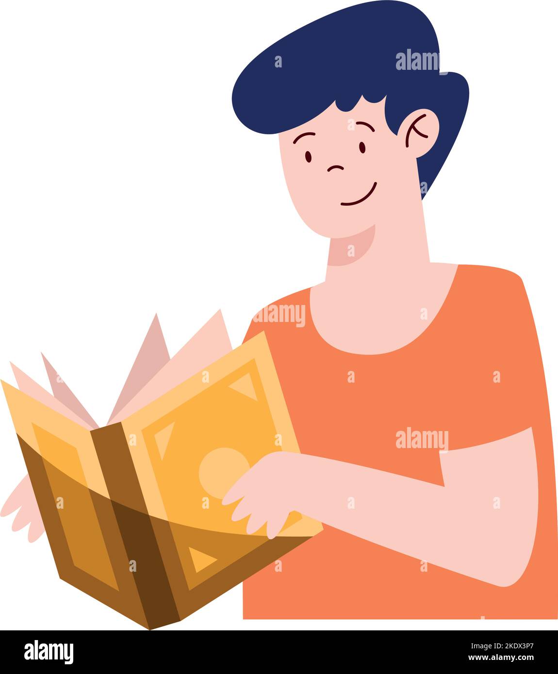 Young man reading profile Stock Vector Images - Alamy