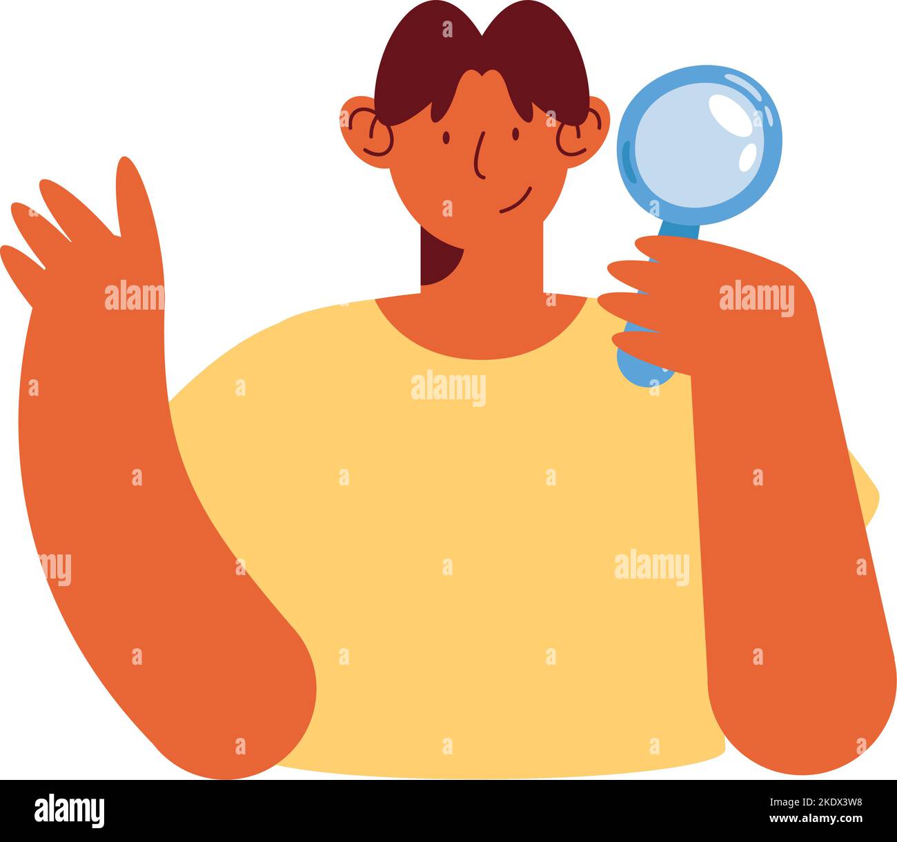 man with magnifying glass character Stock Vector Image & Art - Alamy