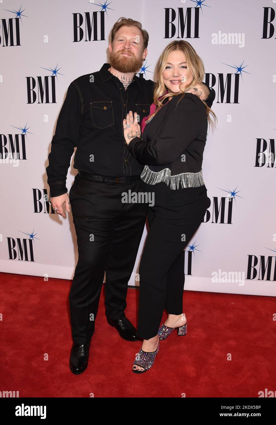 Elle King and Dan Tooker arriving at the 67th Annual BMI Country Awards ...