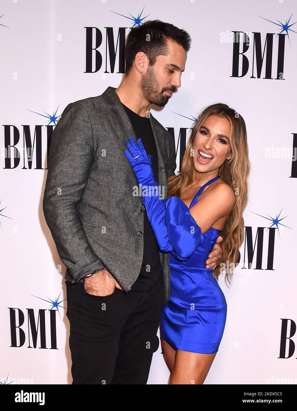 Eric Decker and Jessie James Decker arriving at the 67th Annual BMI ...