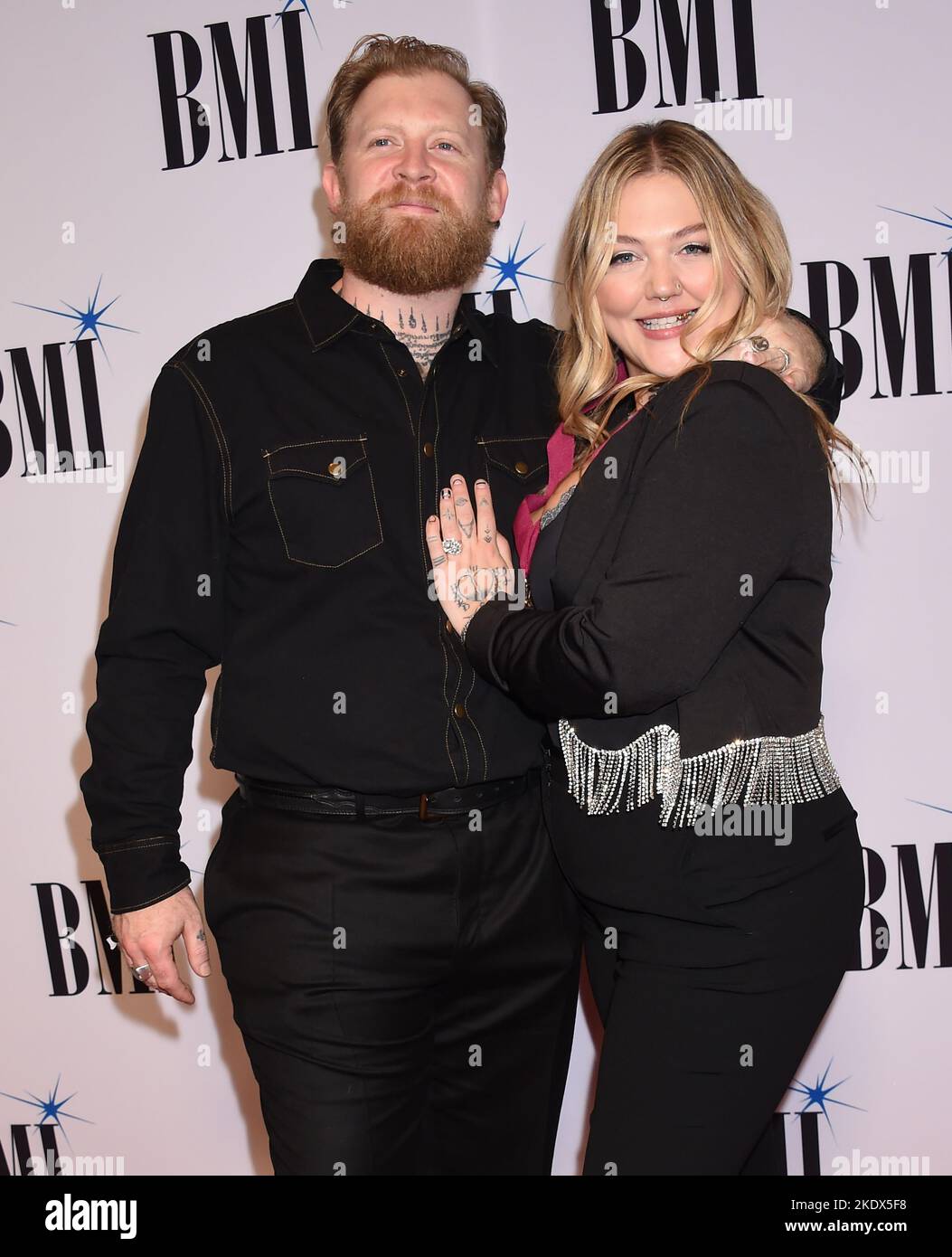 Elle King and Dan Tooker arriving at the 67th Annual BMI Country Awards ...