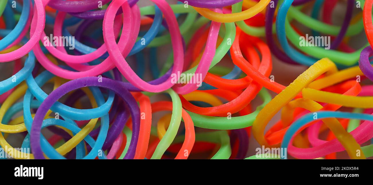 Various rubber bands hi-res stock photography and images - Alamy