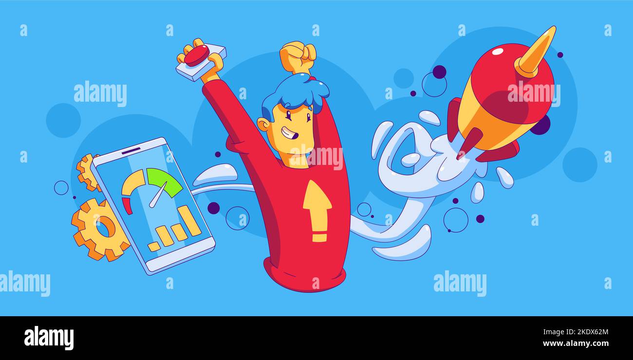 Boost traffic business and social media concept with contemporary ...