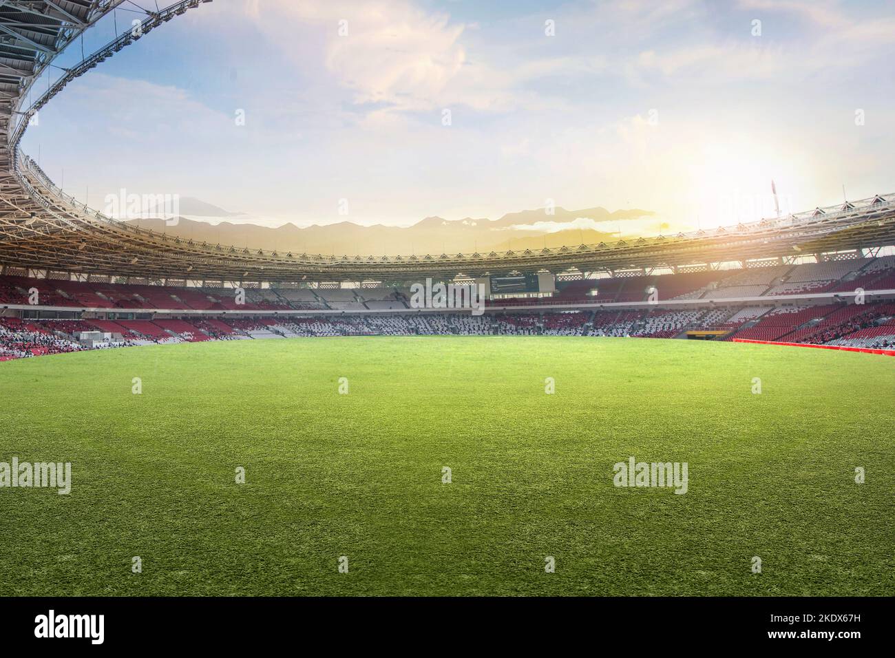 Grass inside the football stadium Stock Photo - Alamy