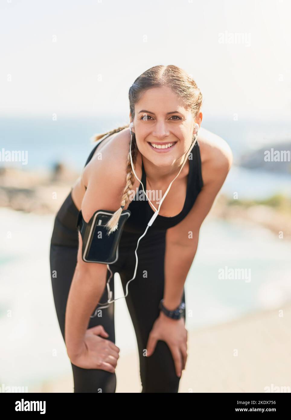 Exercise always puts a smile on my face. Portrait of an attractive ...