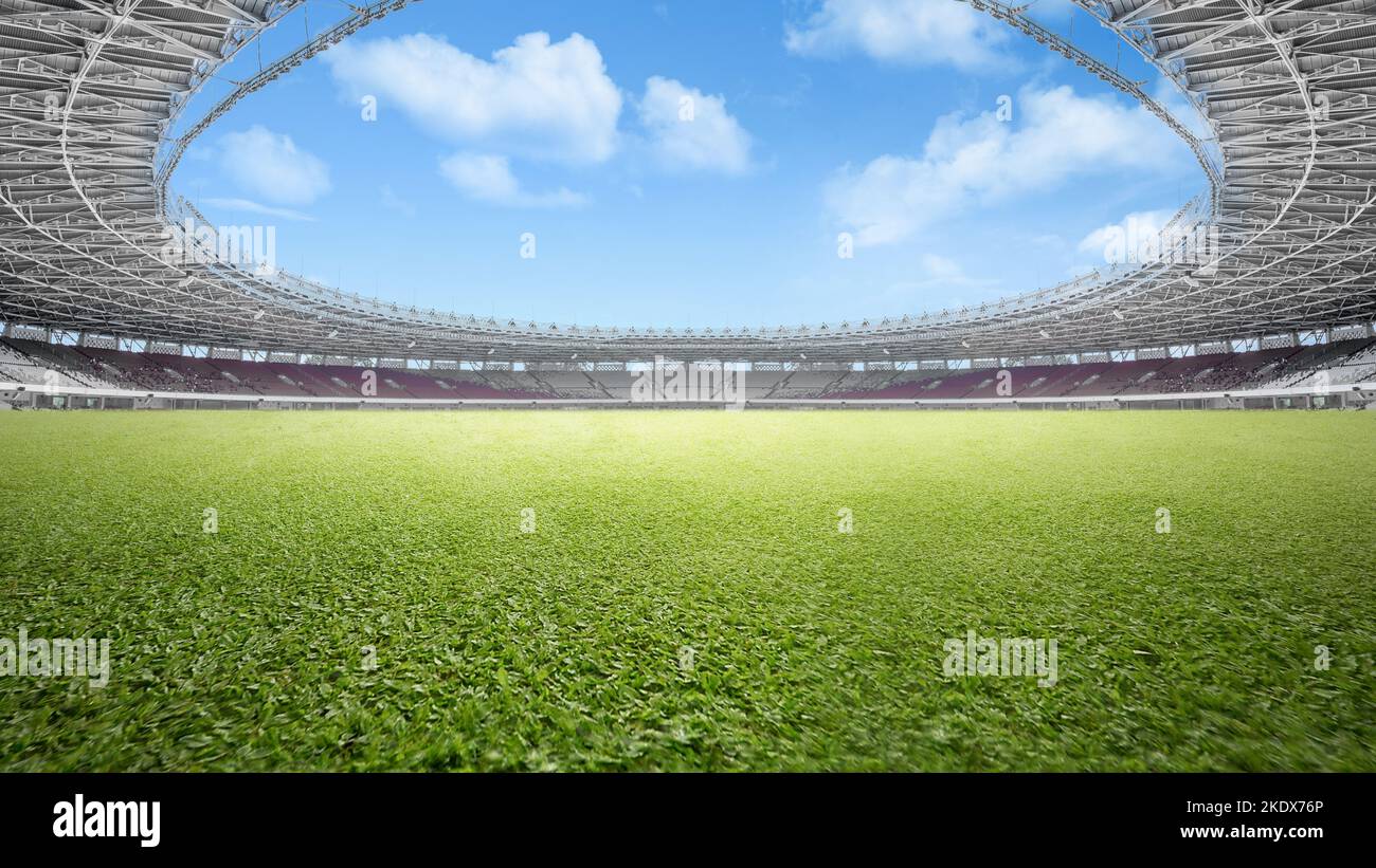 Grass inside the football stadium Stock Photo - Alamy