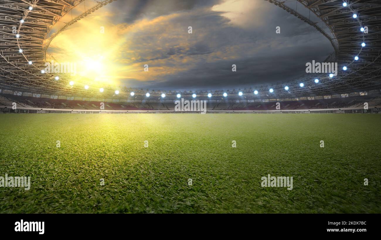 Grass inside the football stadium Stock Photo - Alamy