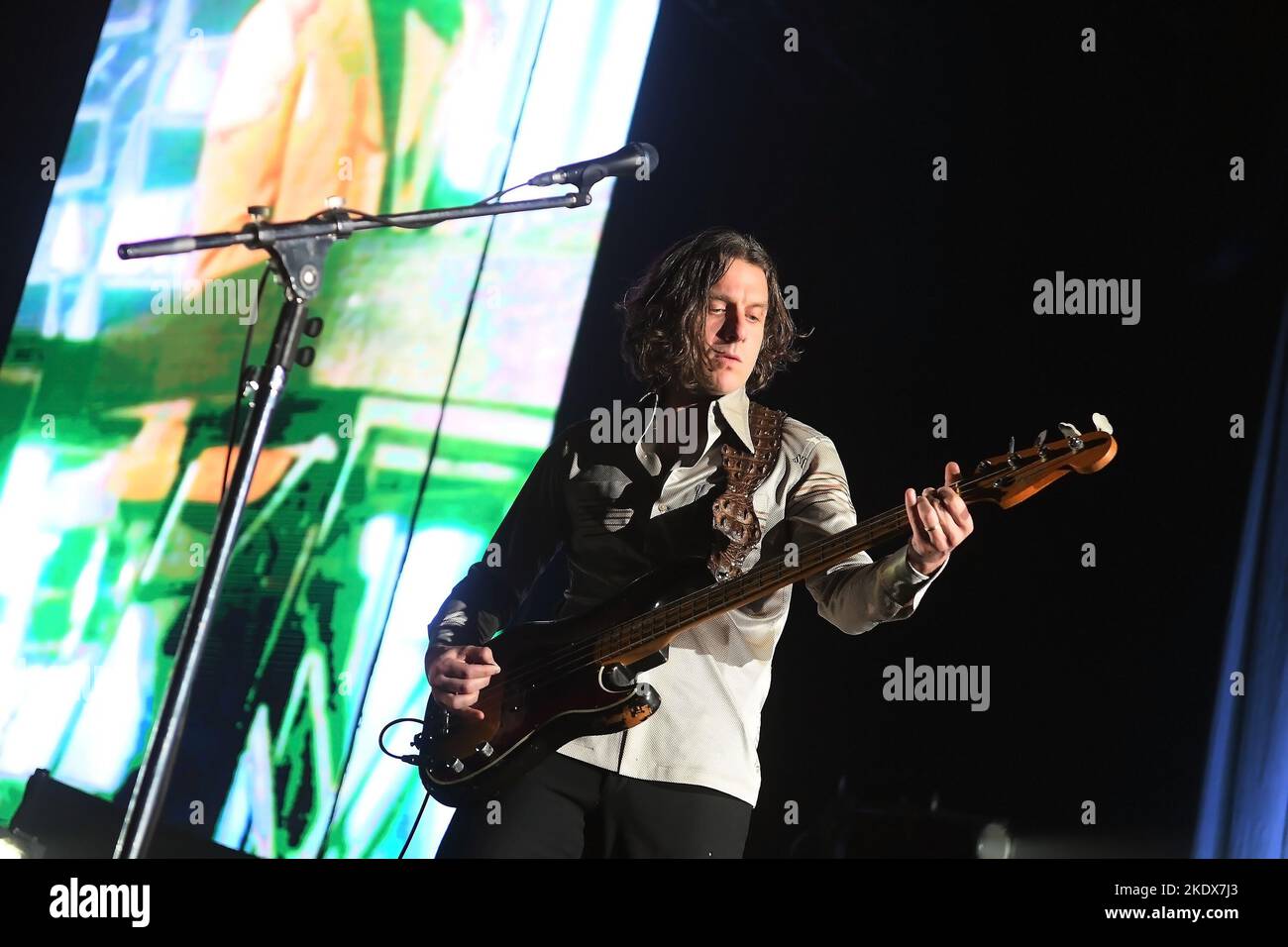 Rio de Janeiro, Brazil,November 4, 2022. Bassist Nick O'Malley of indie ...
