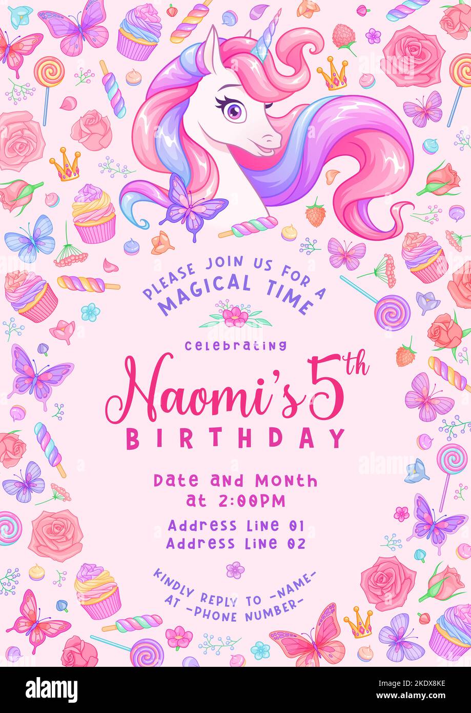 Unicorn Invitation Background Unicorn Invitation Birthday Party