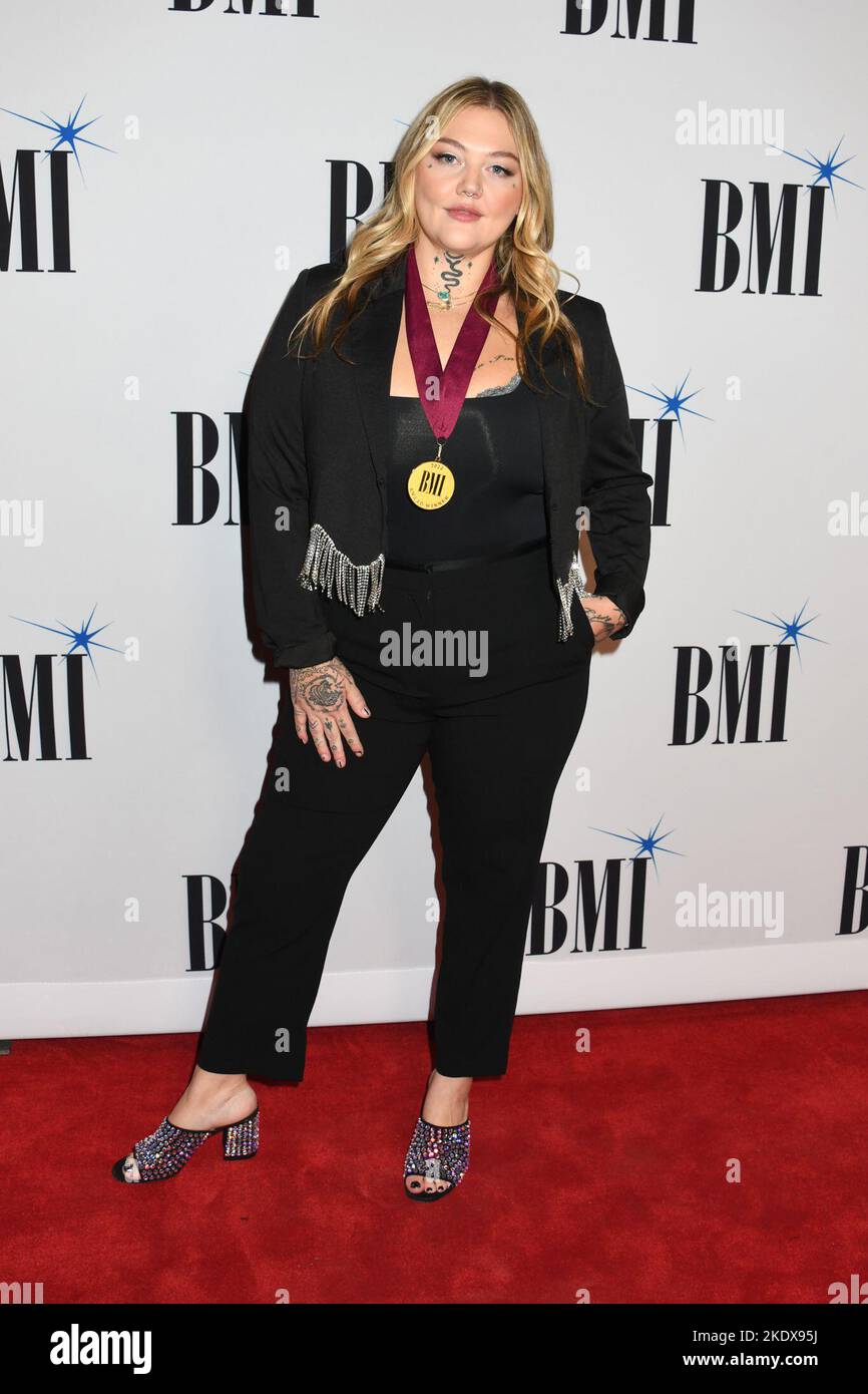 08 November 2022 - Nashville, Tennessee - Elle King. 68th BMI Country ...