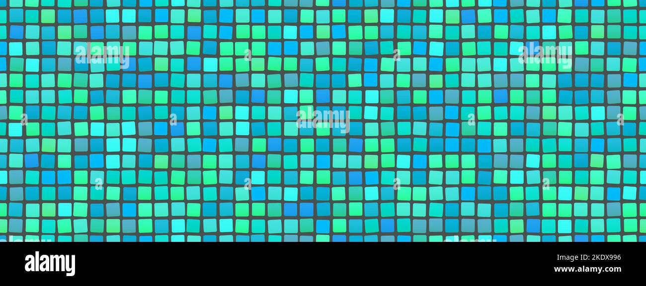 Turquoise pool mosaic tile seamless pattern. Abstract vector background ...