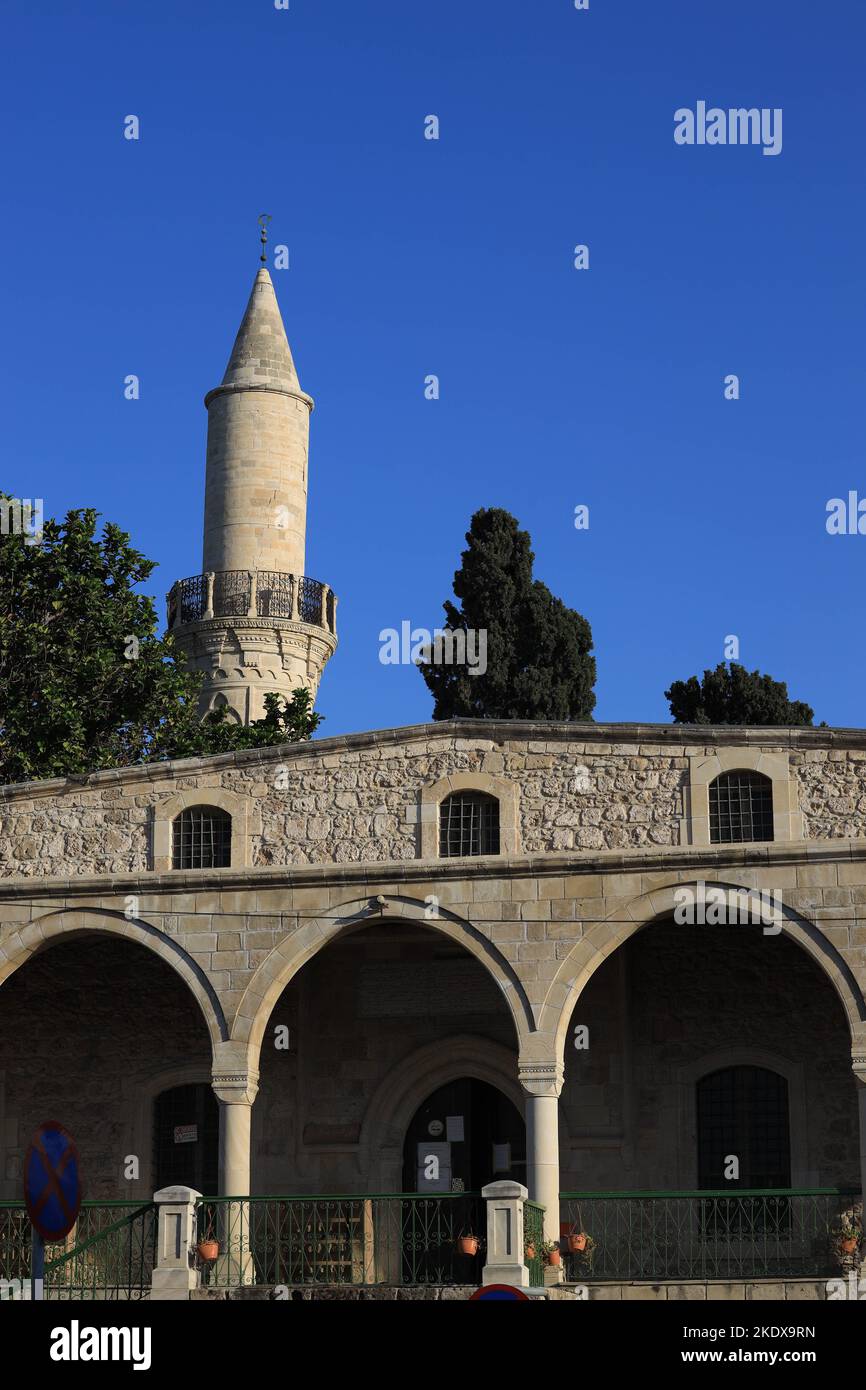 Larnaca, Cyprus. 23rd May, 2022. Djami Kebir Mosque near Finikoudes ...