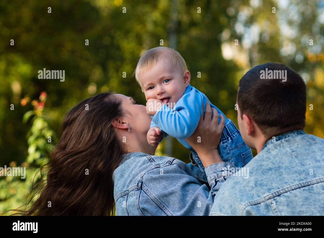 Close up portrait lovely caucasian white family. Mother, dad and kid ... Close up portrait lovely caucasian white family. Mother, dad and kid ...