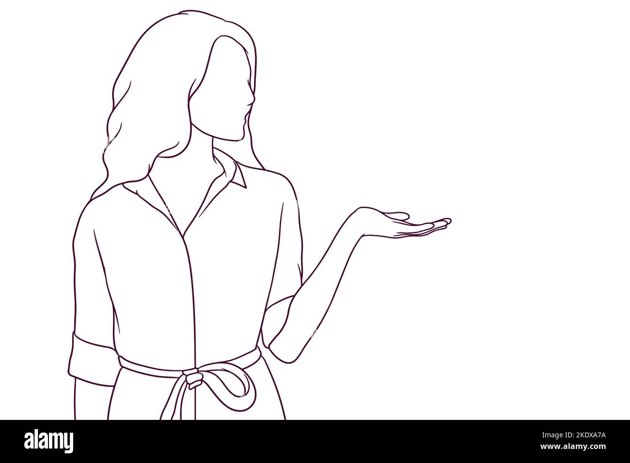 Line art woman posing Stock Vector Images - Alamy