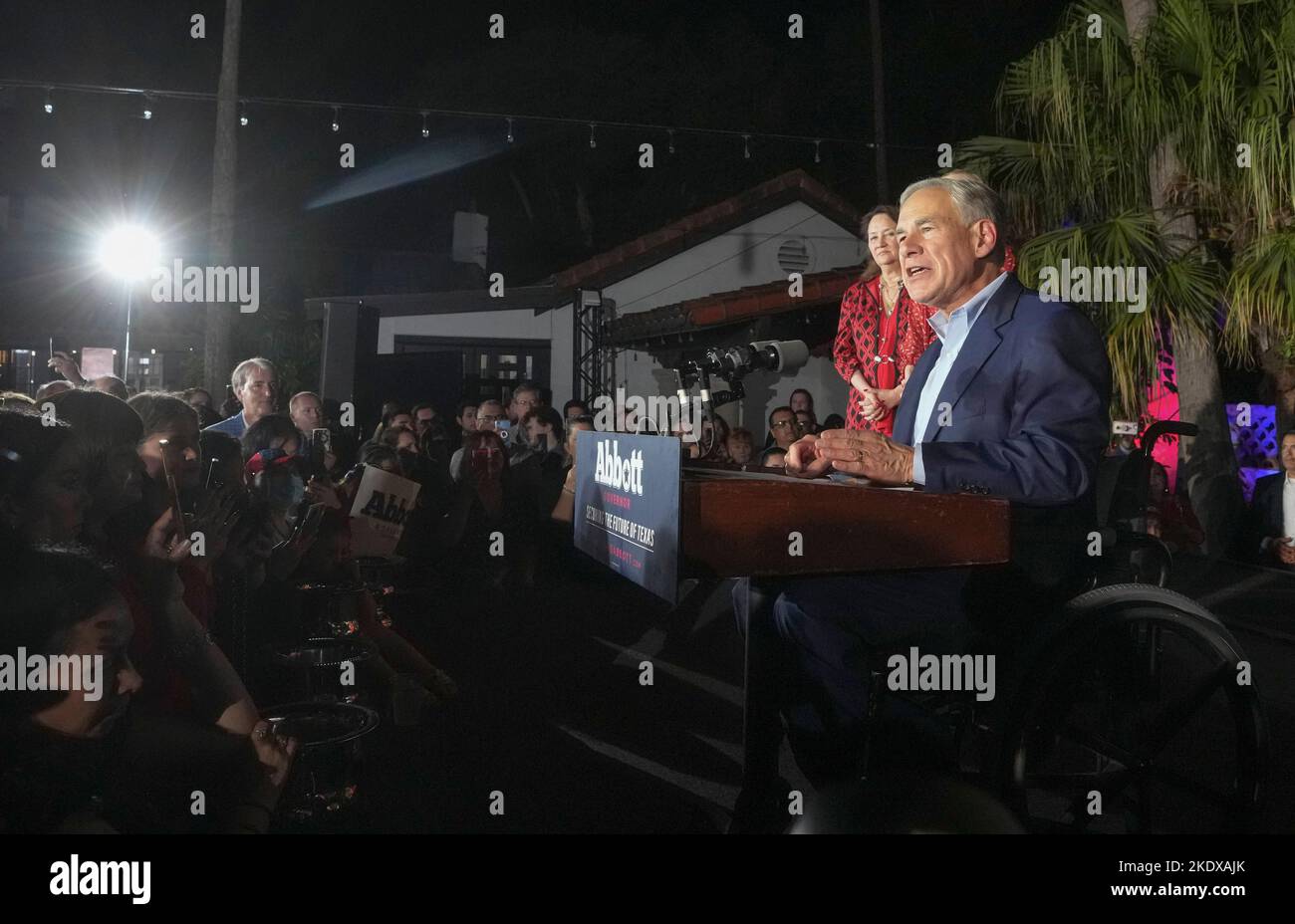 McAllen Texas USA, November 8 2022: Texas Governor GREG ABBOTT, joined ...
