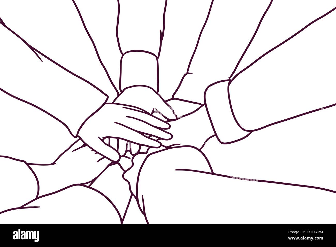 Office hand friendship hands Stock Vector Images - Alamy