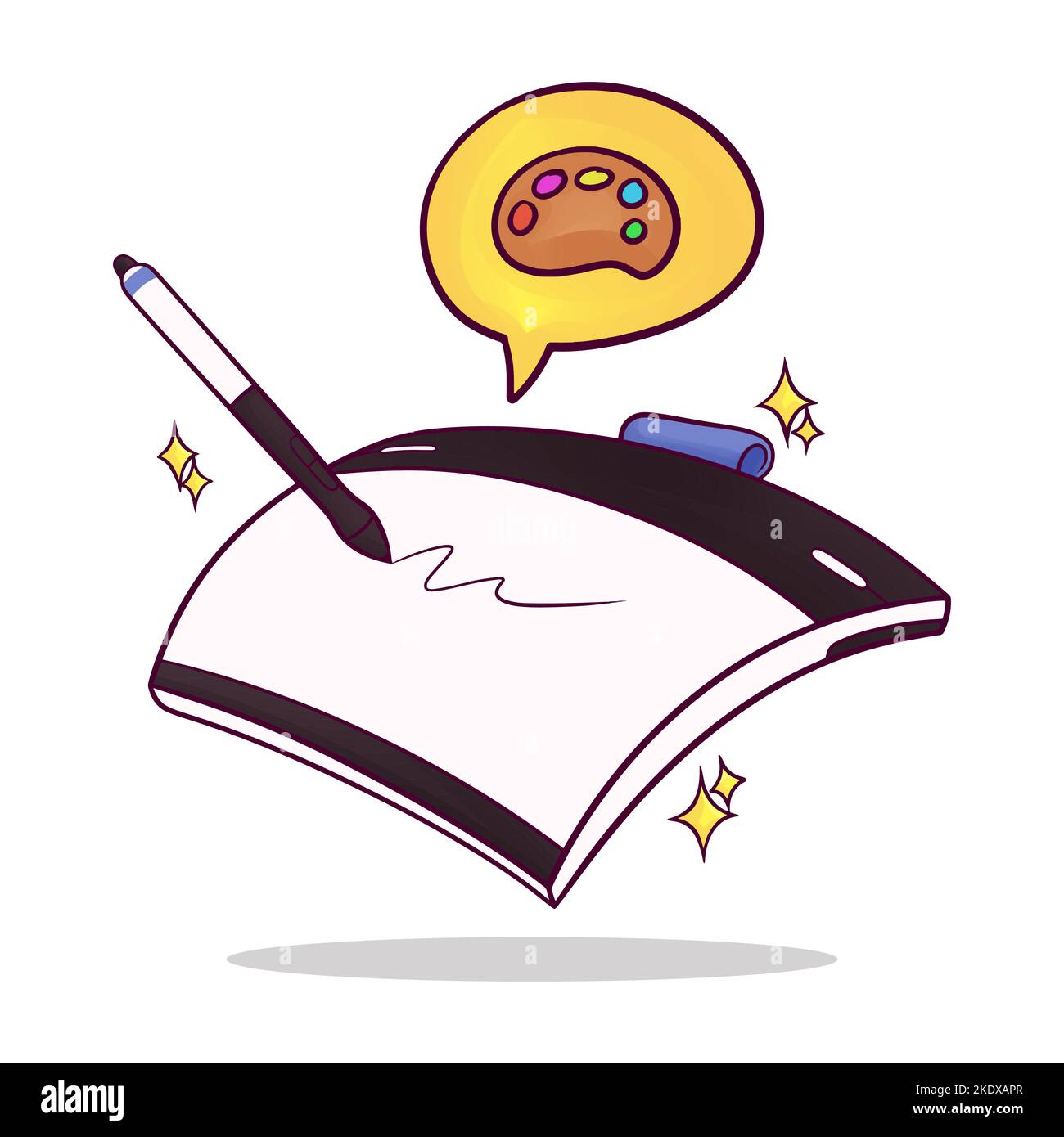 Graphic tablet pen hand Cut Out Stock Images & Pictures - Alamy