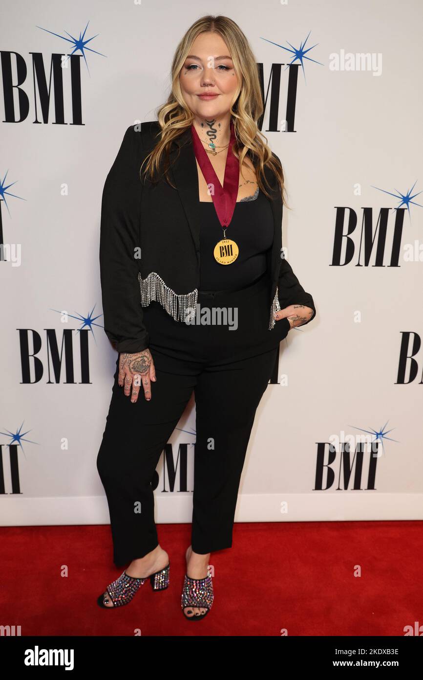Elle King arriving at the 67th Annual BMI Country Awards held at the ...