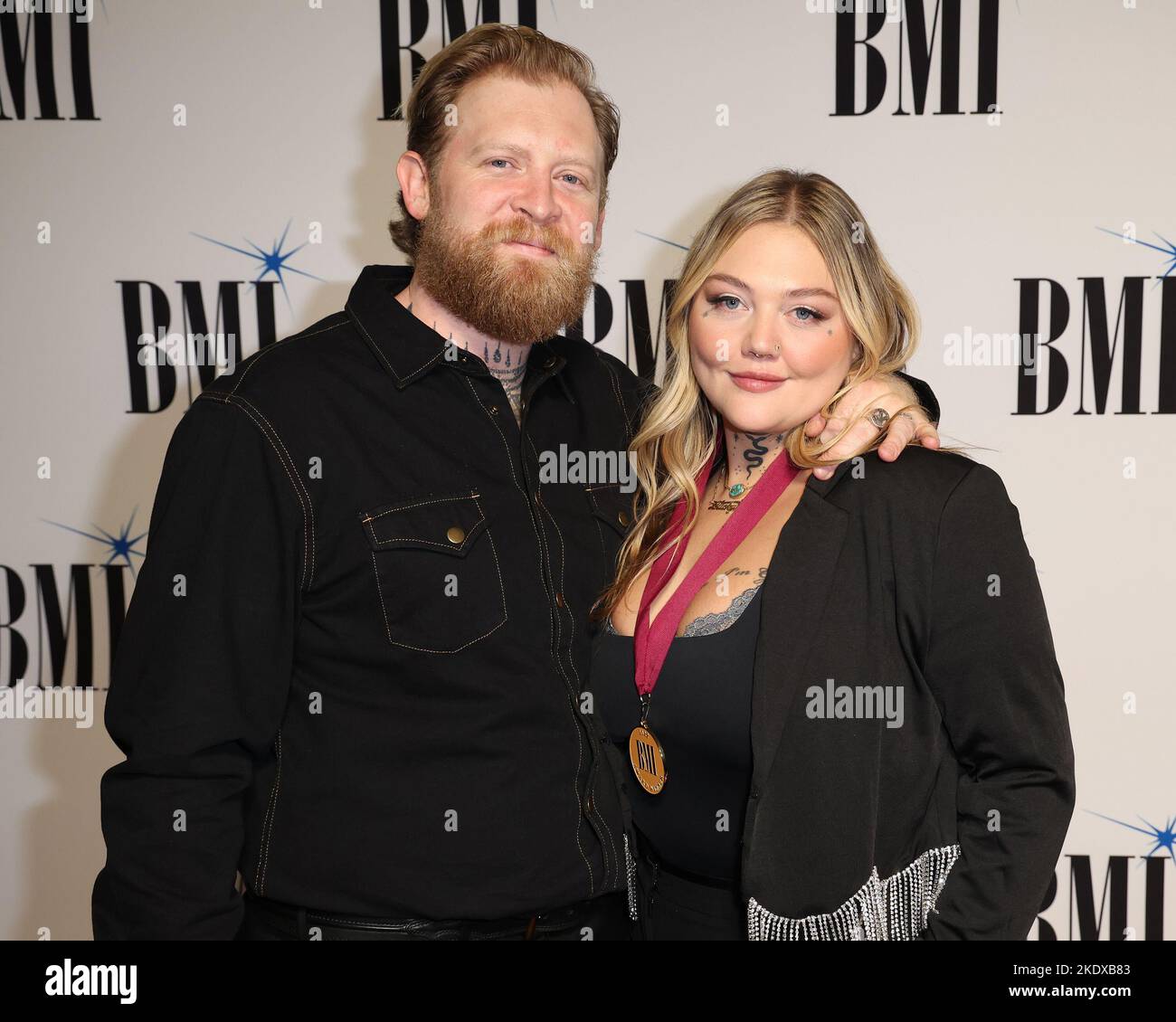 Elle King and Dan Tooker arriving at the 67th Annual BMI Country Awards ...