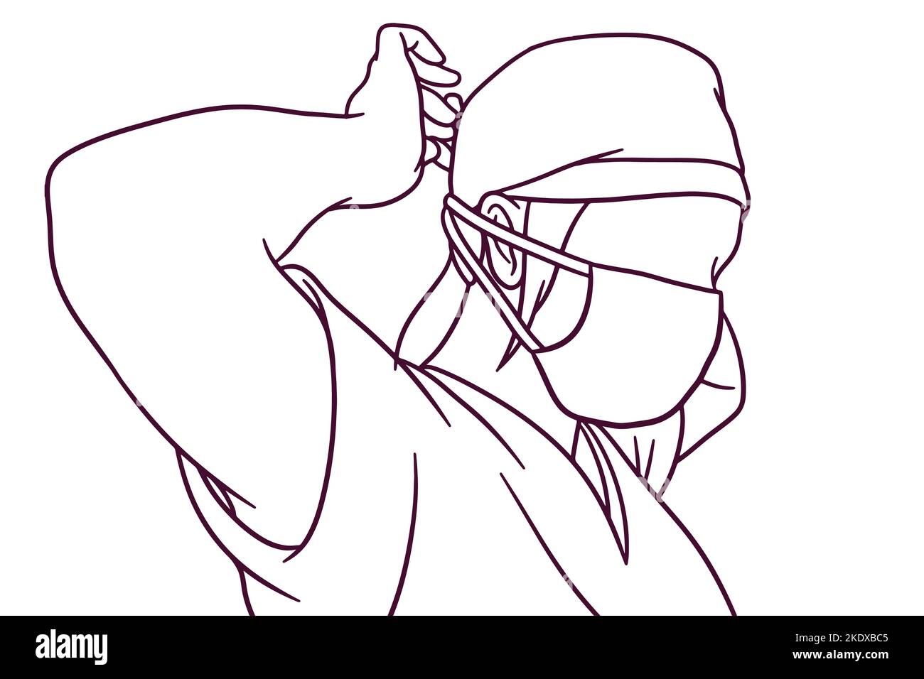 Illustration nurse wearing surgical Stock Vector Images - Alamy