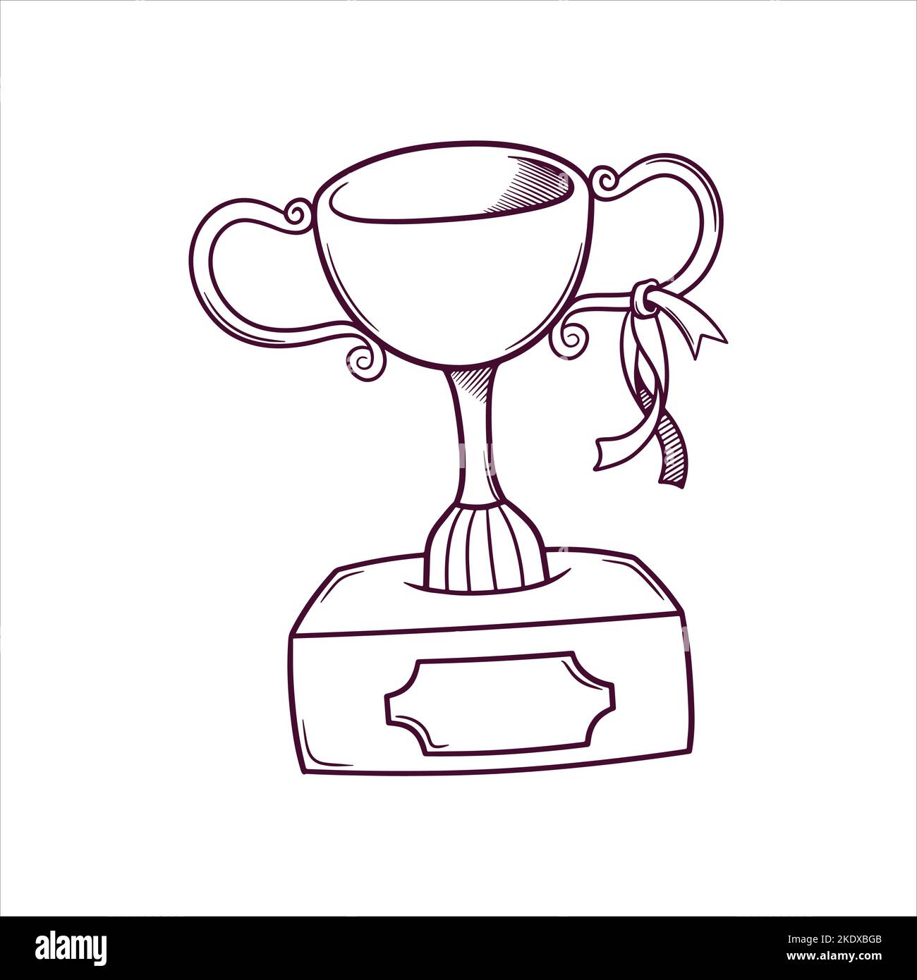 Gold trophy hand drawn Stock Vector Images - Alamy